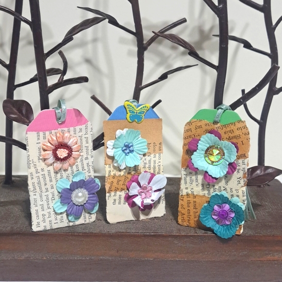 Hand Crafted | Other | Junk Journal Bohemian Flower Tags Hand Crafted ...